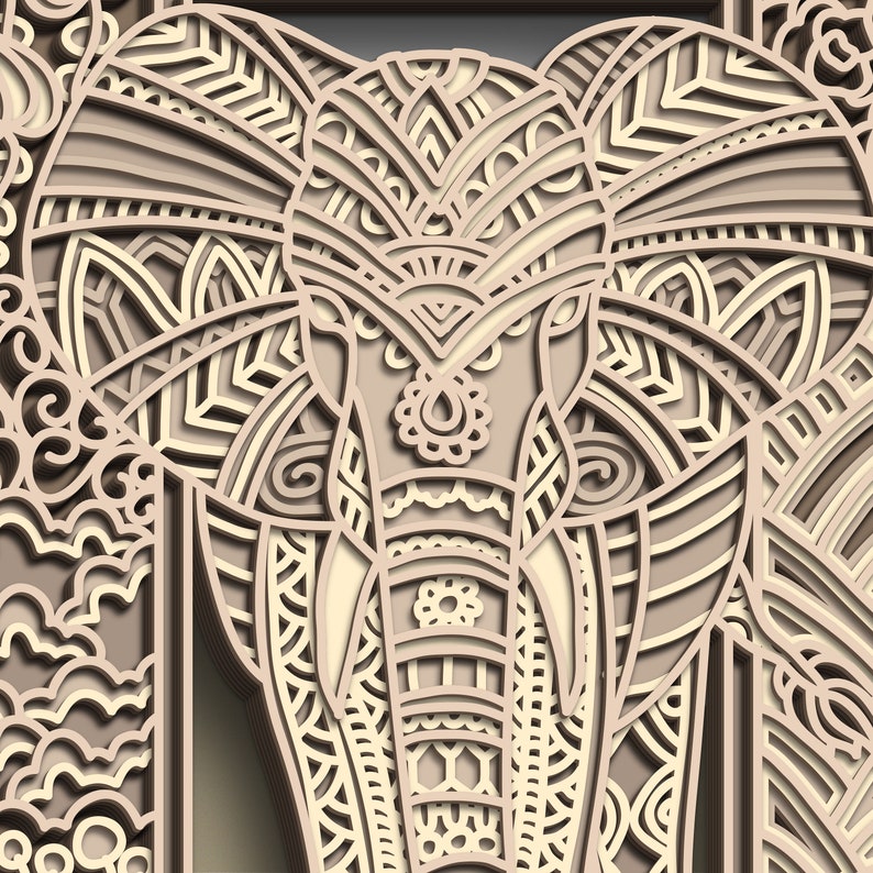Elephant Multilayer SVG/ Elephant Cut File/ 3D Layer/ Plywood - Etsy