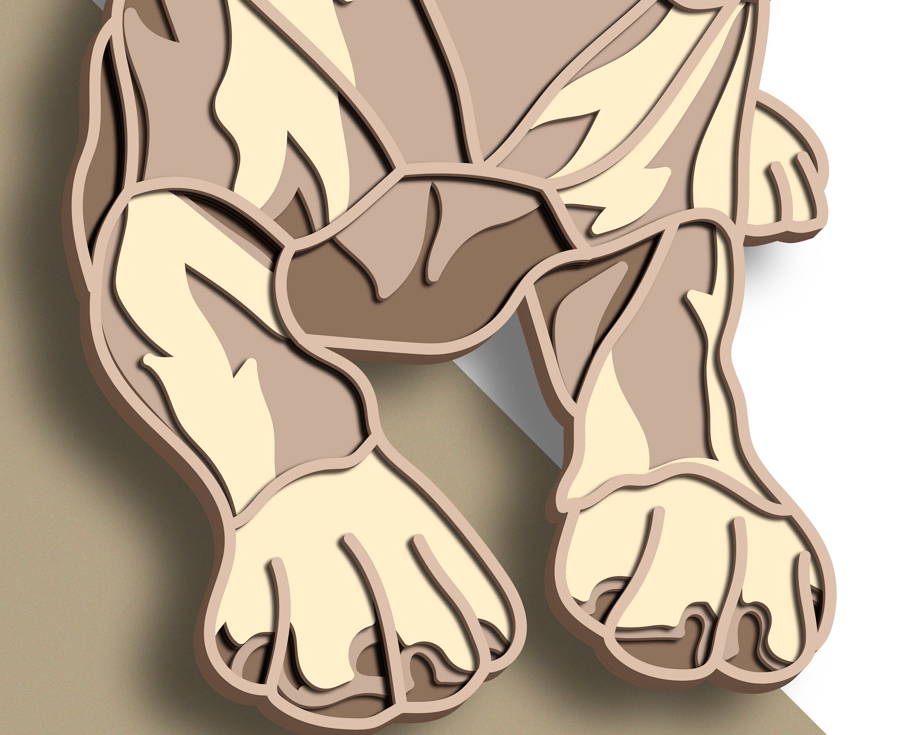 Boxer Dog Multilayer SVG/ Boxer Dog Cut File/ 3D Layer/ - Etsy