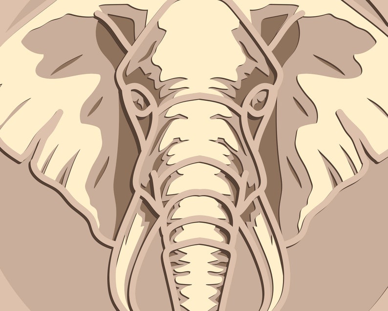 Elephant Multilayer SVG/ Elephant Cut File/ 3D Layer/ Plywood - Etsy