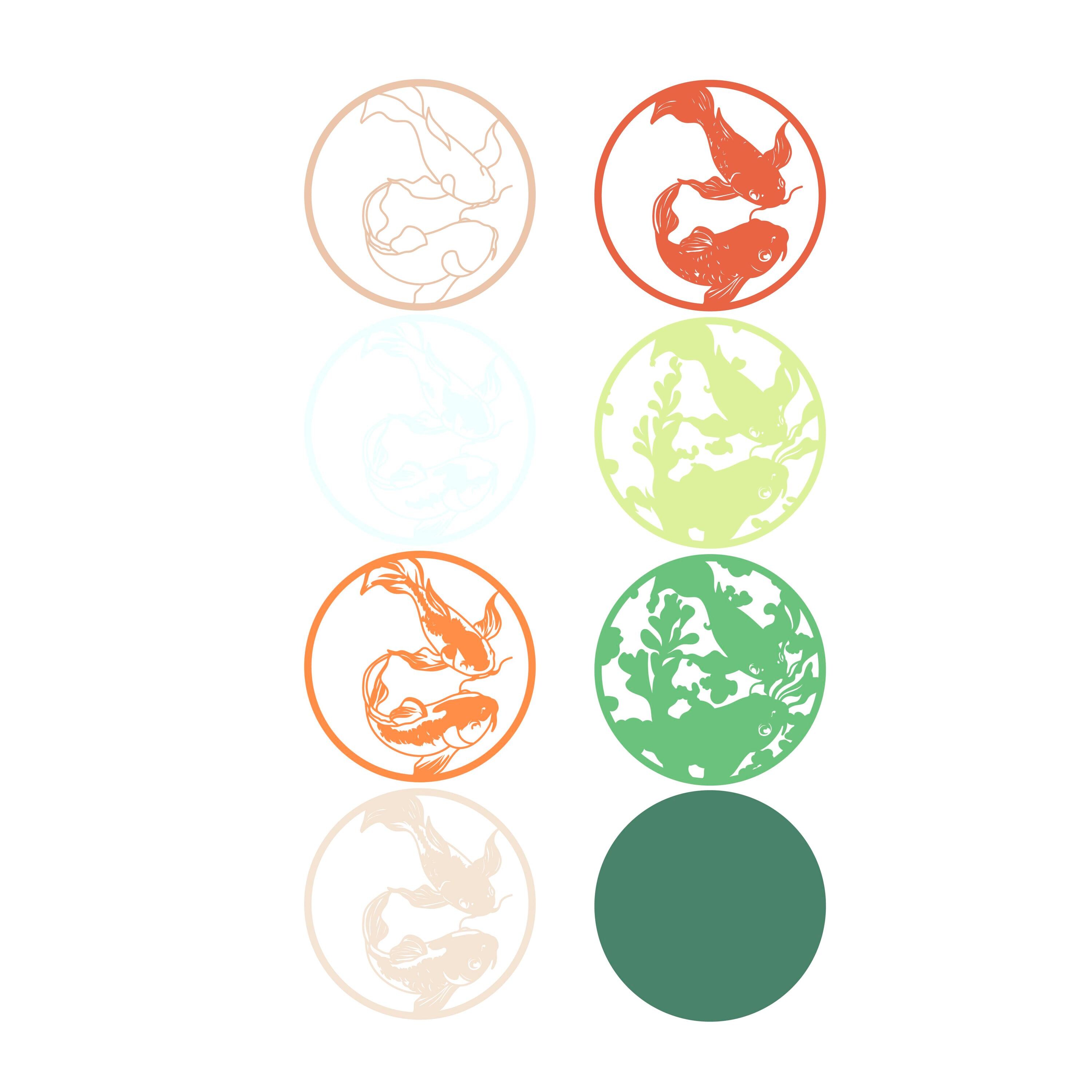 Koi Fish Multilayer SVG. Laser Cut File. Layer Construction. Plywood ...