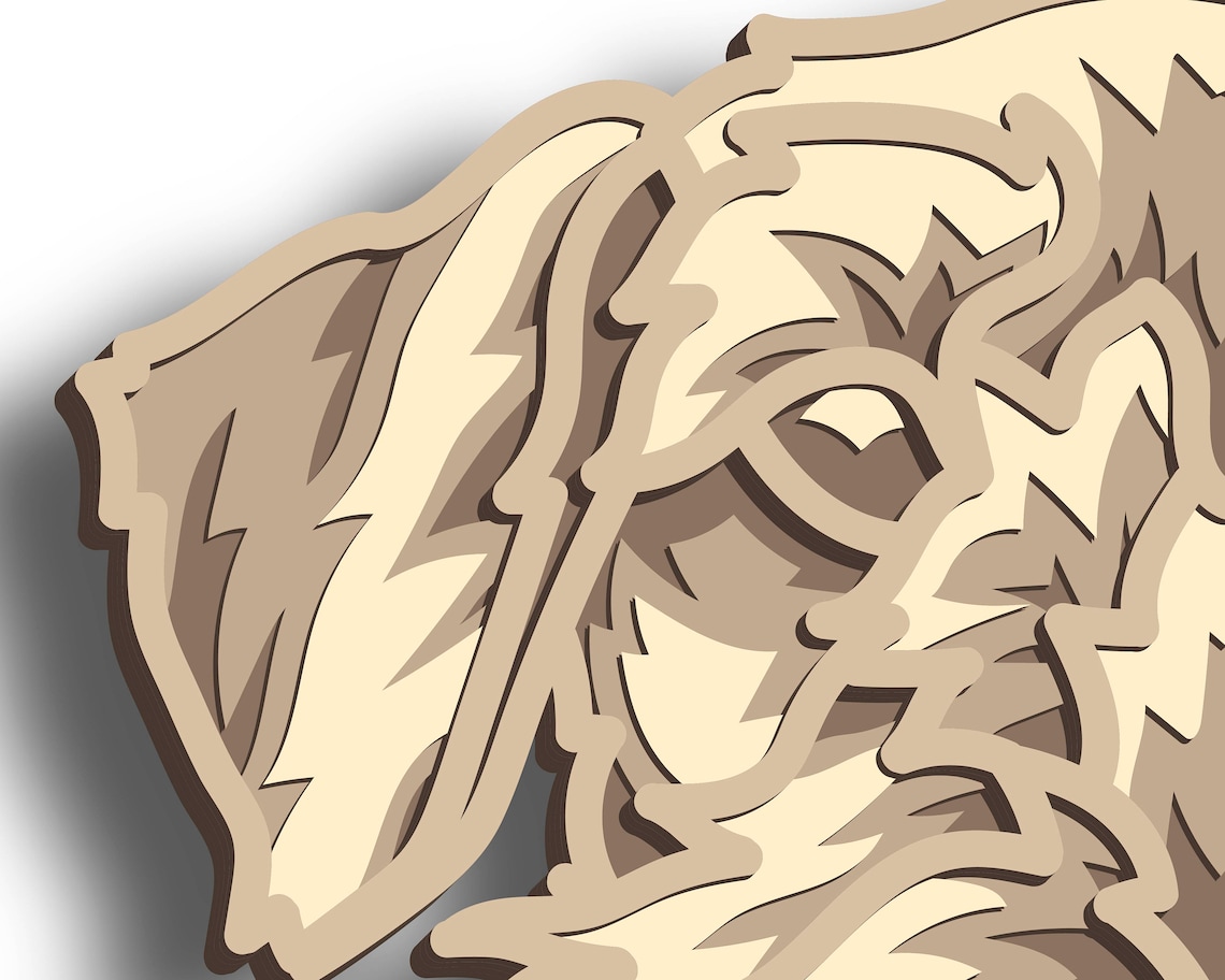 Airedale Multilayer SVG/ Airedale Cut File/ 3D Layer/ Plywood | Etsy