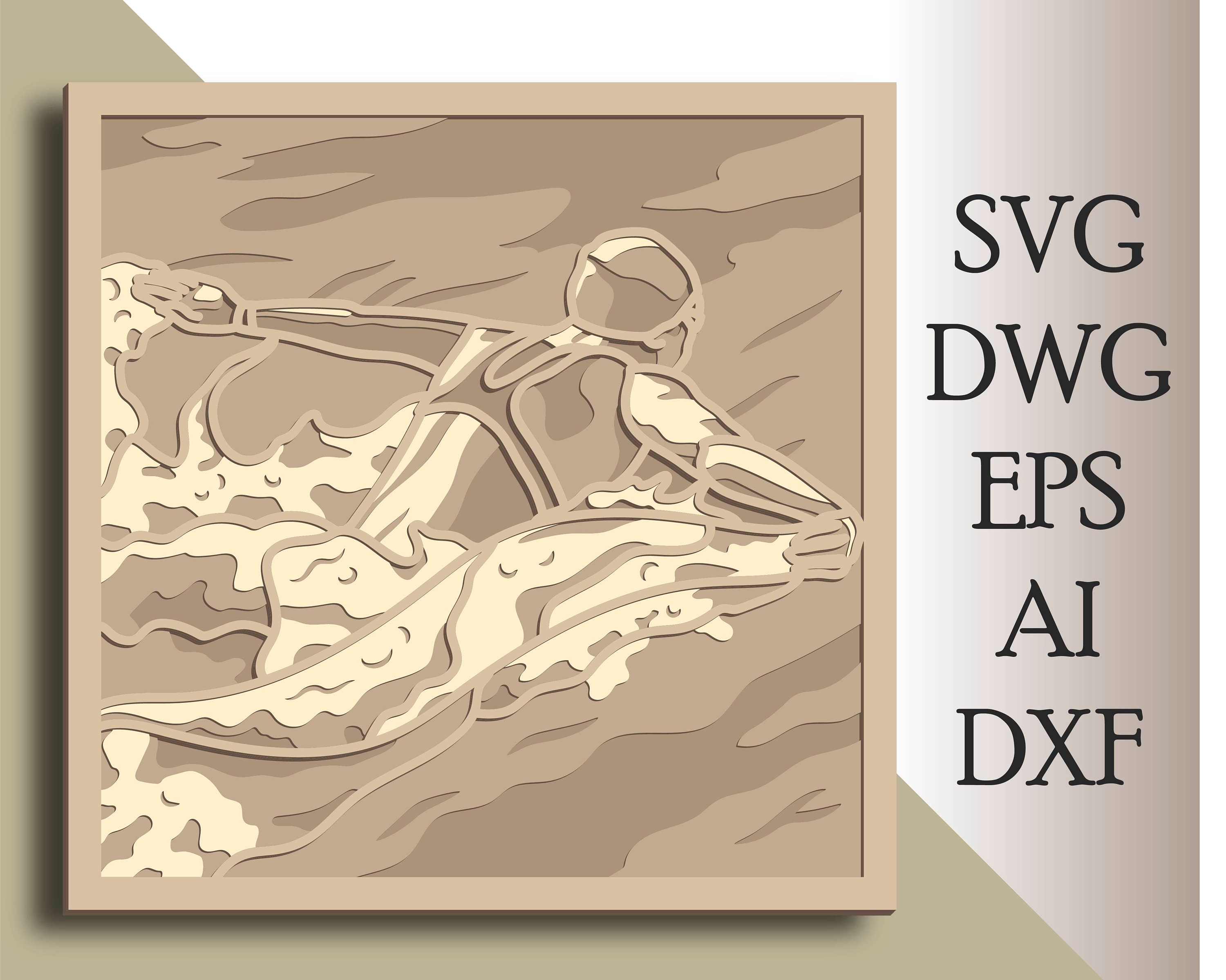 Swimmer Multilayer SVG/ Swimmer Cut File/ 3D Layer/ Plywood - Etsy