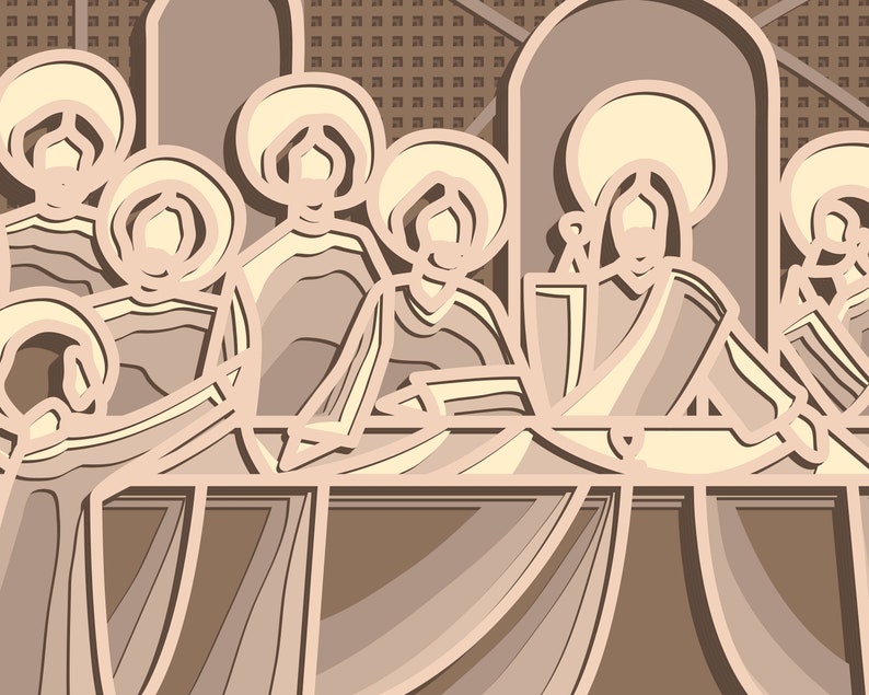 The Last Supper Multilayer SVG. Laser Cut File. Layer Construction ...