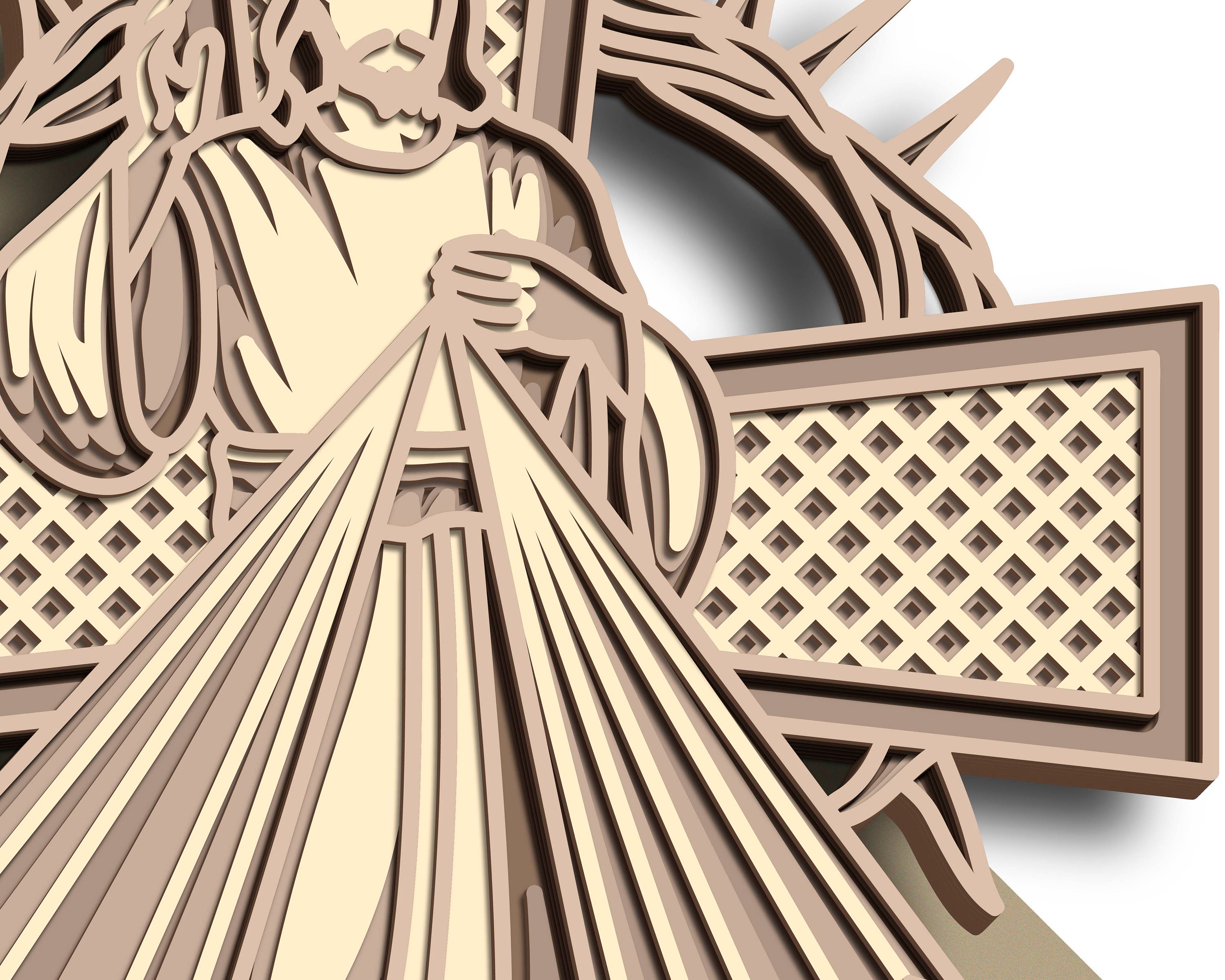 Divine Mercy Multilayer SVG/ Divine Mercy Cut File/ 3D Layer/ - Etsy Canada