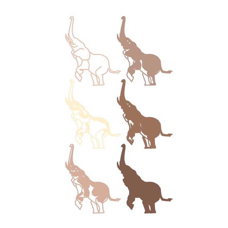 Elephant Multilayer SVG/ Elephant Cut File/ 3D Layer/ Plywood - Etsy