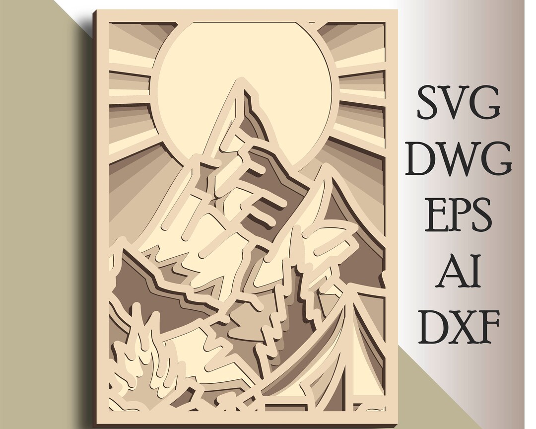 Nature Multilayer SVG/ Nature Cut File/ 3D Layer/ Plywood - Etsy