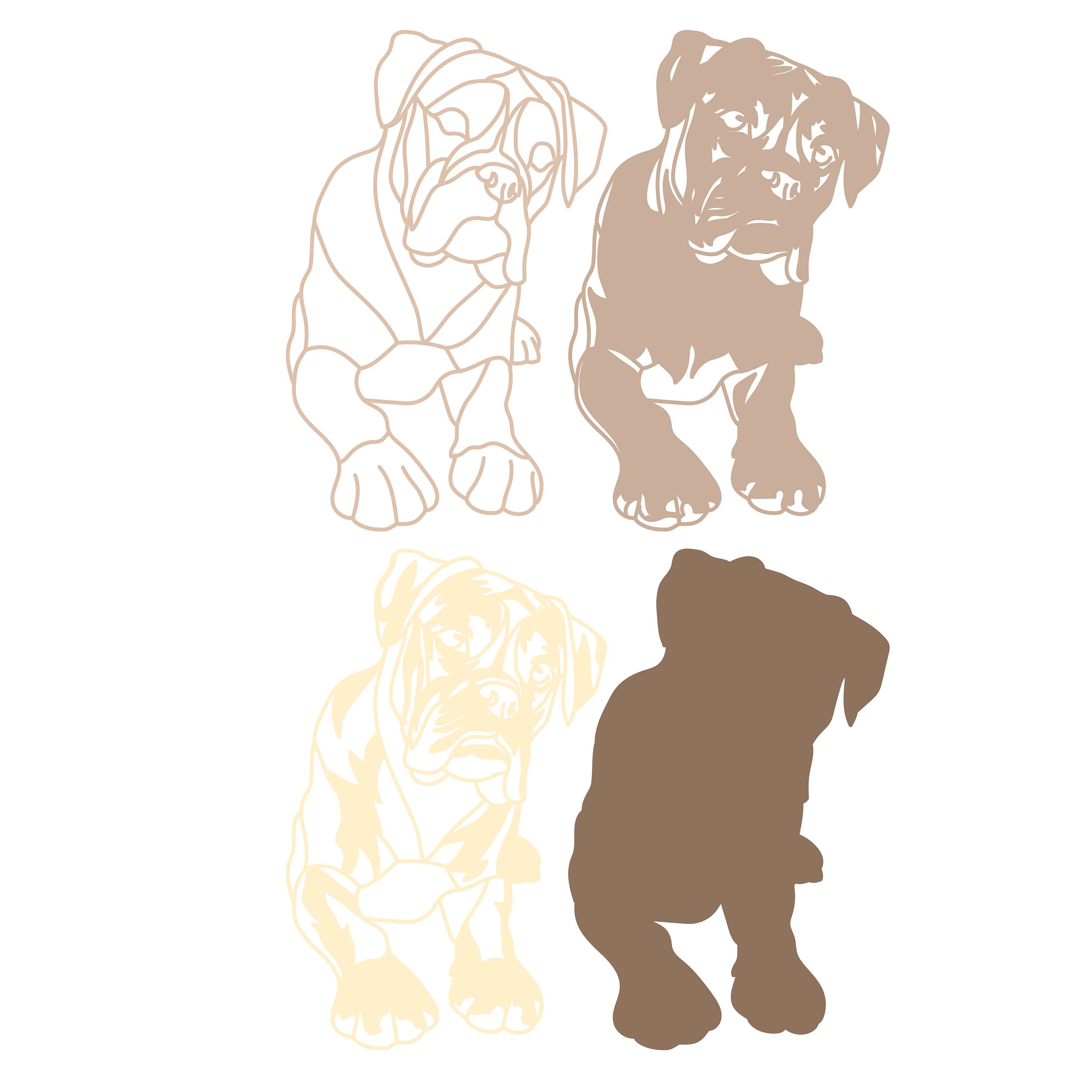 Boxer Dog Multilayer SVG/ Boxer Dog Cut File/ 3D Layer/ - Etsy