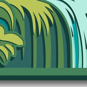 Waterfall Multilayer SVG/ Landscape Cut File/ 3D Layer/ Plywood Cutting ...