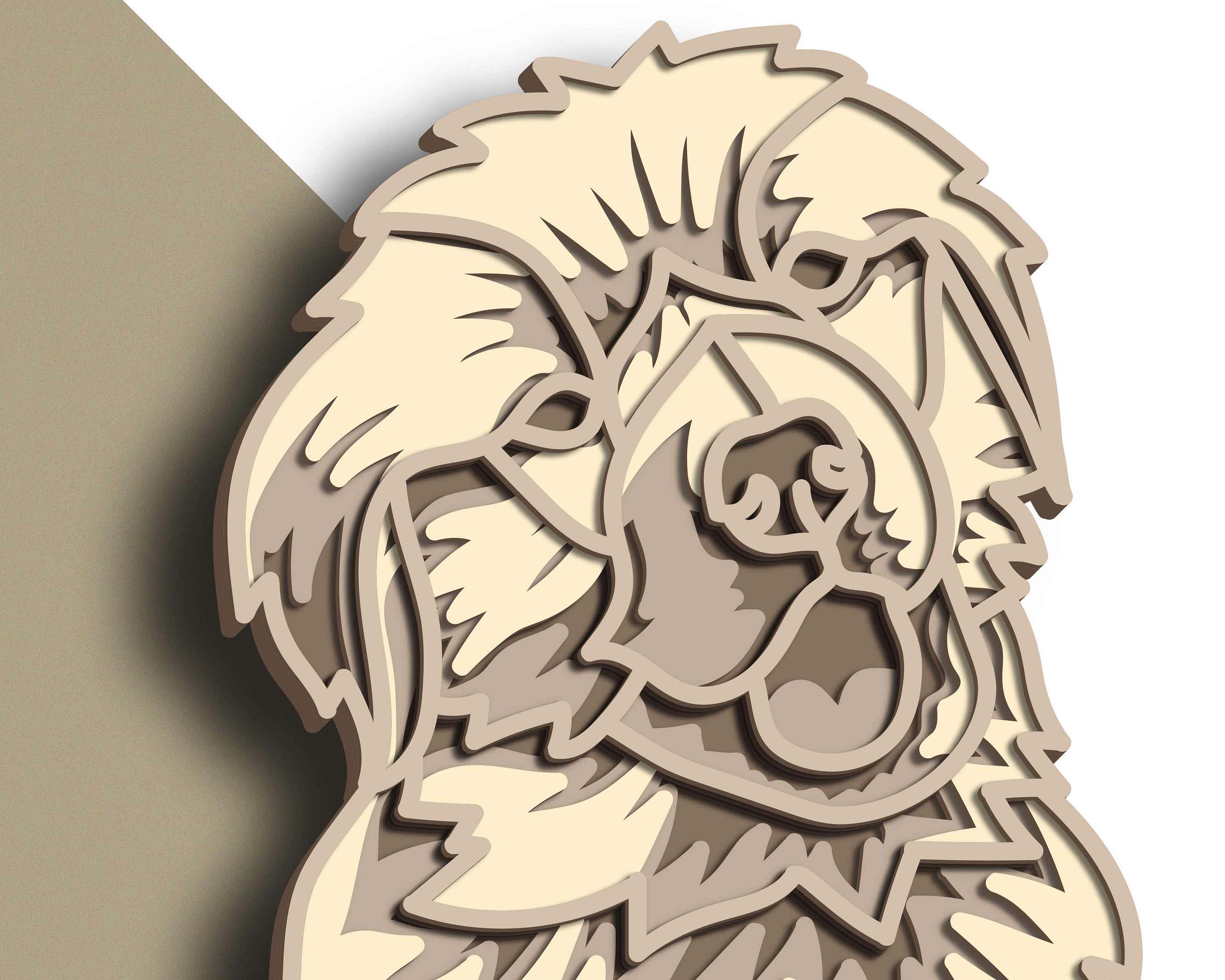 Dog Bundle Multilayer Svg/ Dog Bundle Laser Cut File/ 3D Layer/ Plywood ...