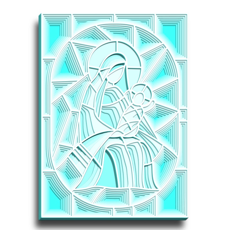 Virgin Mary Bundle Multilayer Svg/ Virgin Mary Bundle Cut File/ 3D ...