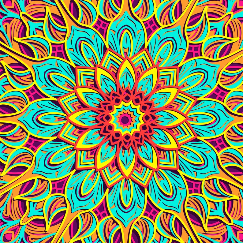 Mandala Multilayer SVG. Laser Cut File. Layer Construction. Plywood ...