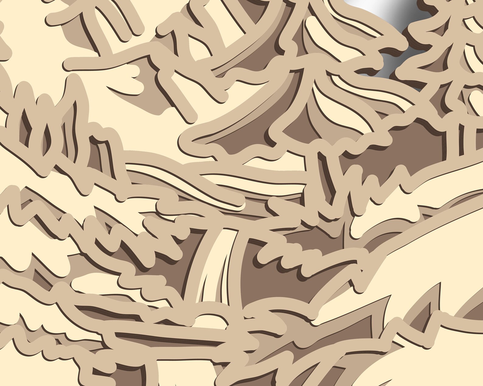 Nature Multilayer SVG/ Nature Cut File/ 3D Layer/ Plywood - Etsy