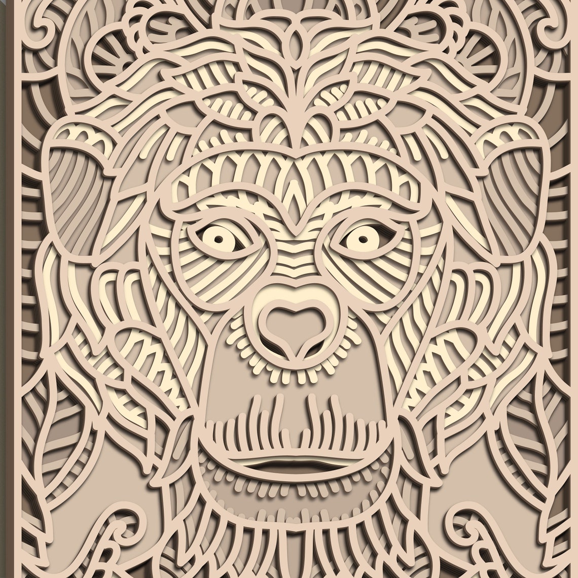 Monkey Multilayer SVG/ Monkey Cut File/ 3D Layer/ Plywood - Etsy