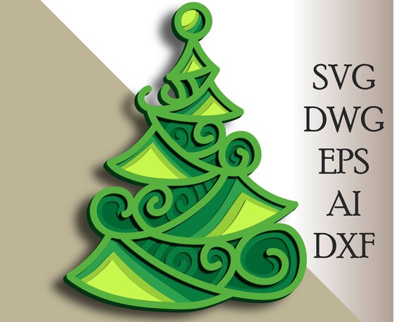 Christmas Tree Multilayer SVG/ Christmas Tree Cut File/ 3D - Etsy