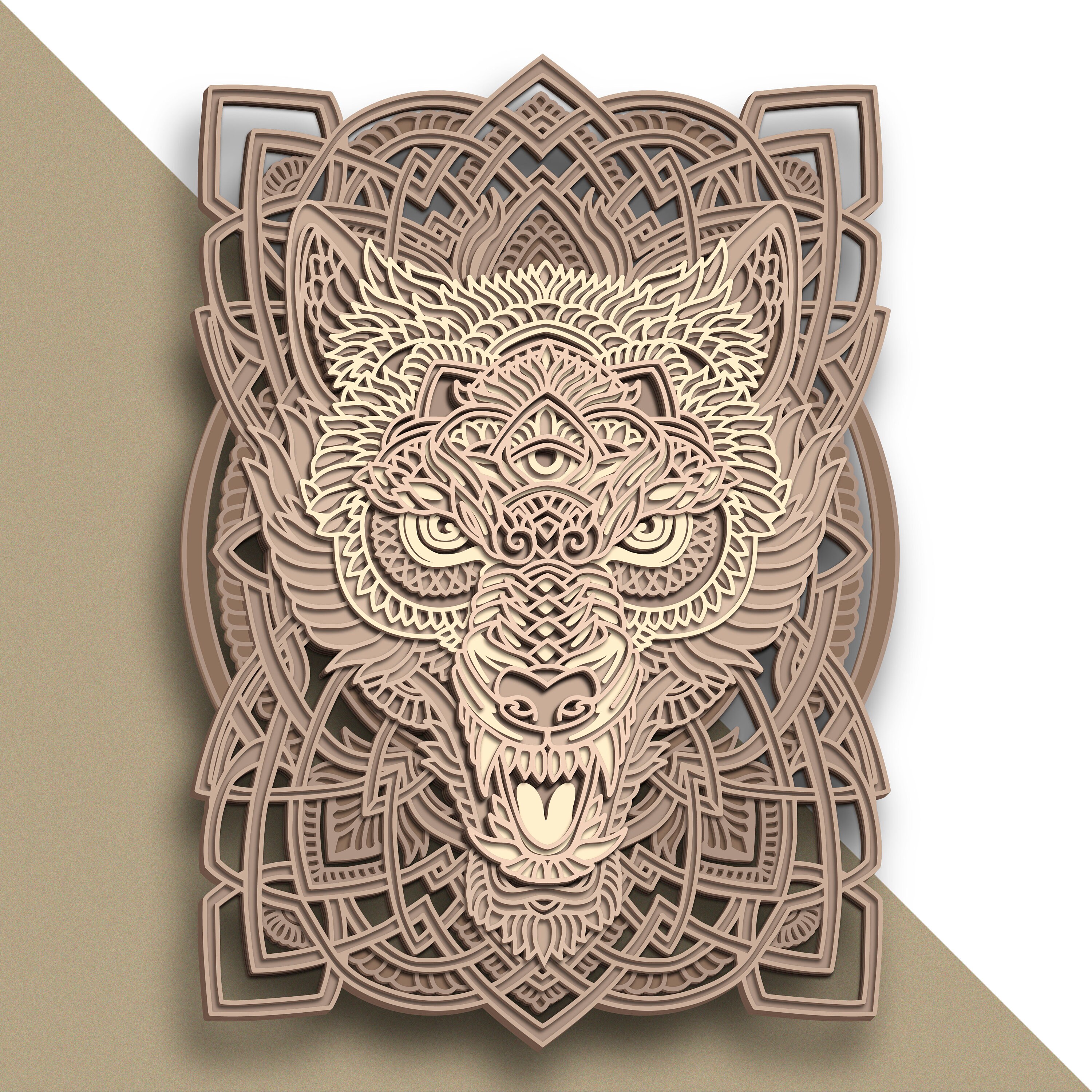 Wolf Multilayer SVG/ Wolf Cut File/ 3D Layer/ Plywood Cutting/ - Etsy ...