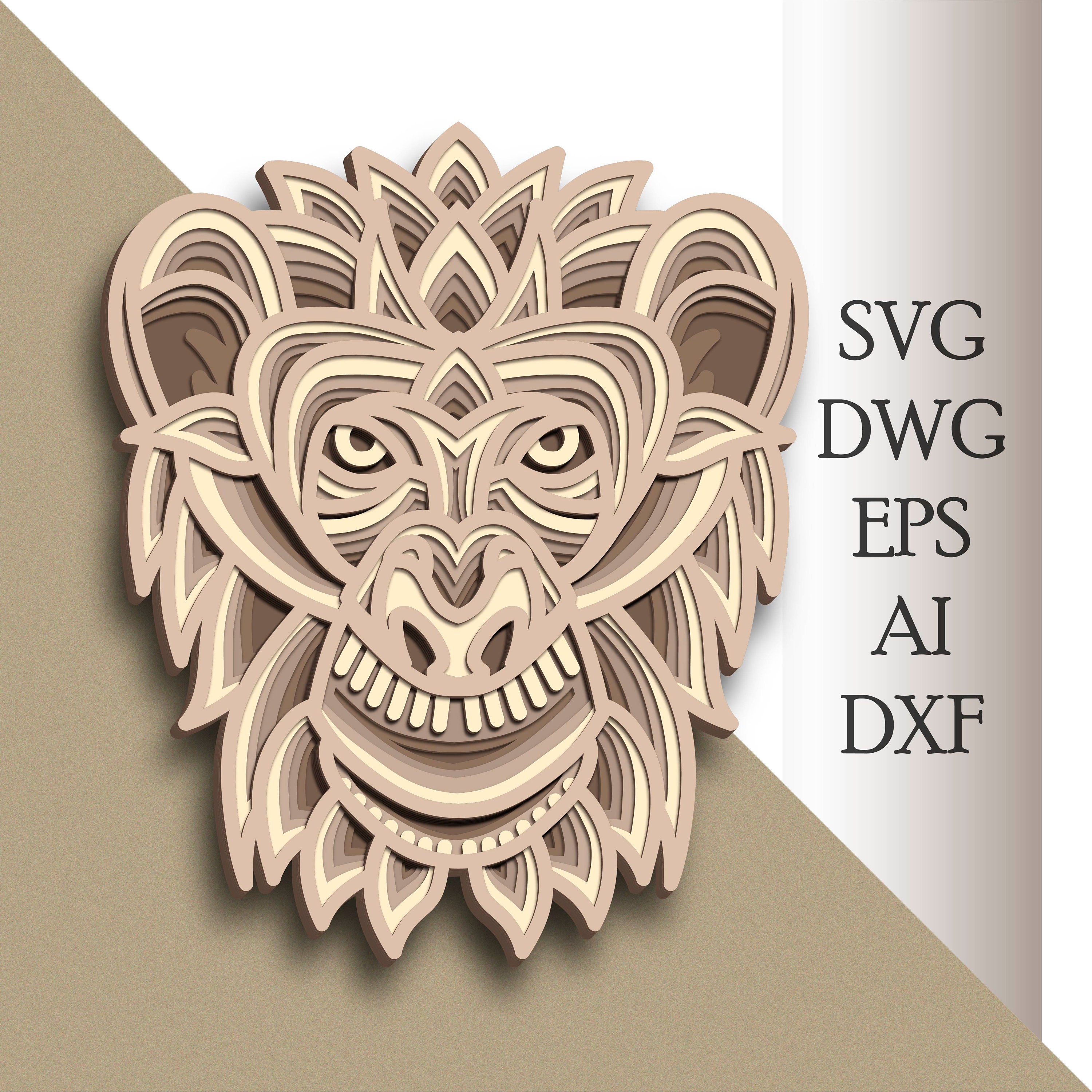 Monkey Multilayer SVG/ Monkey Cut File/ 3D Layer/ Plywood - Etsy