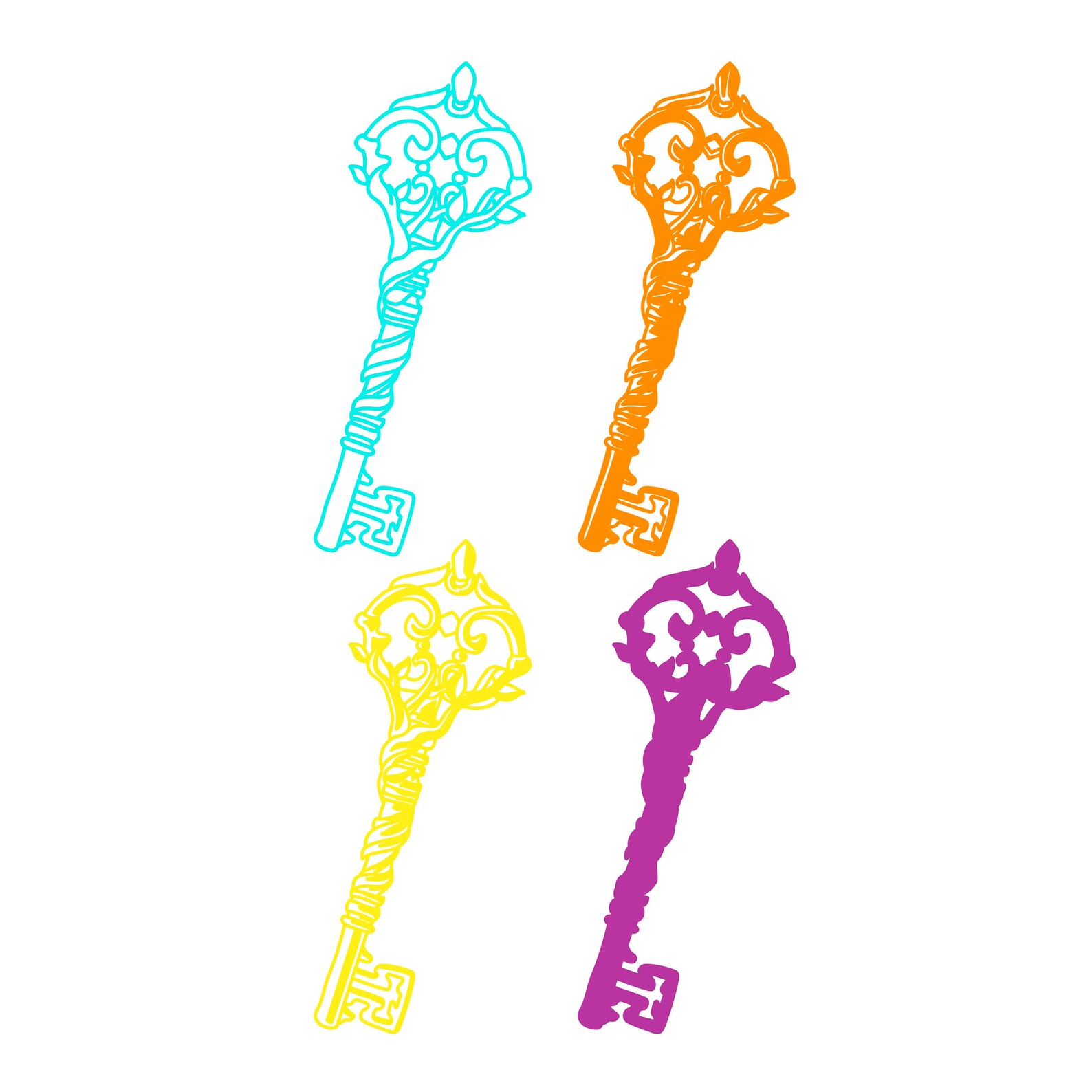 Clé multicouche SVG / Fichier de coupe de clé / Couche 3D / - Etsy France