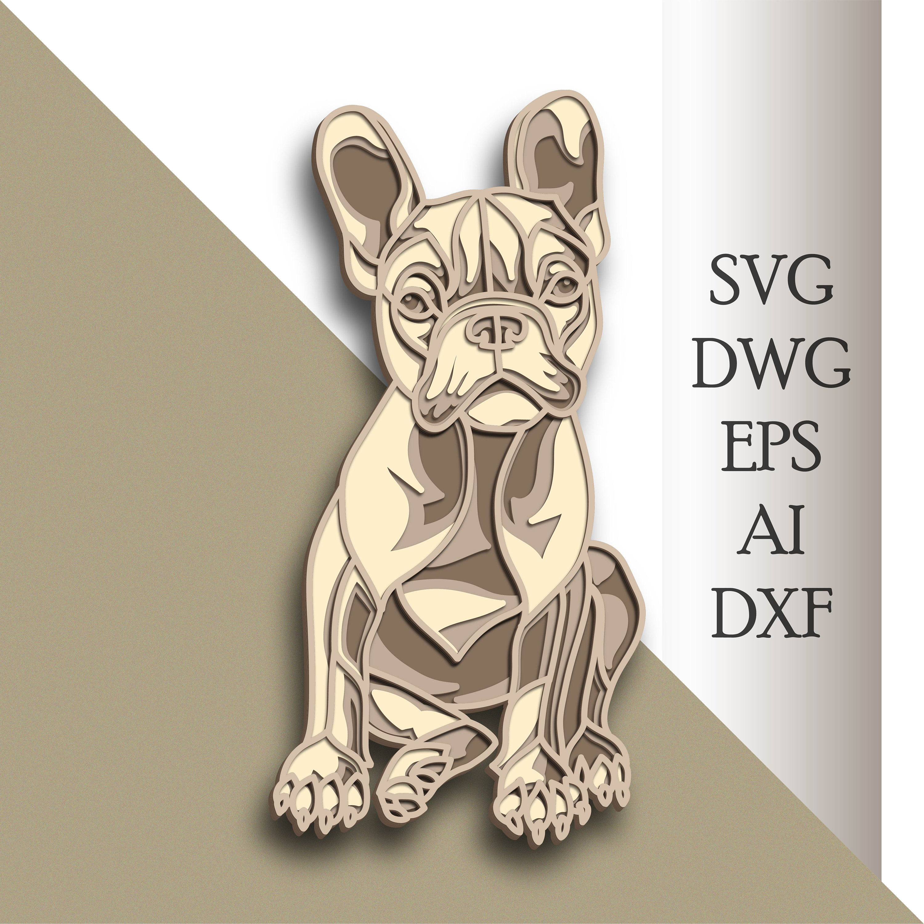 French Bulldog Multilayer SVG/ French Bulldog Cut File/ 3D - Etsy UK