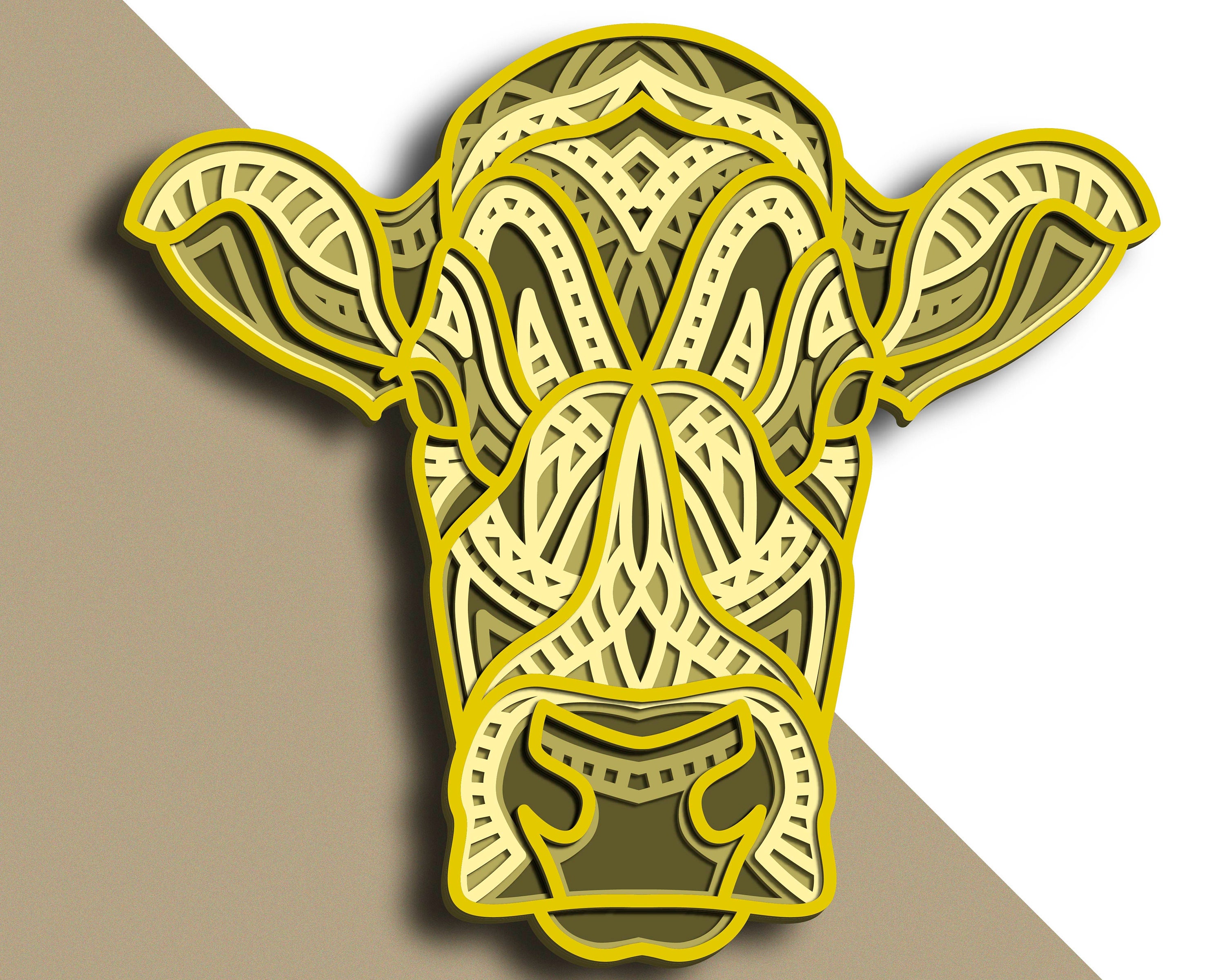 Cow Multilayer SVG/ Cow Cut File/ 3D Layer/ Plywood Cutting/ - Etsy