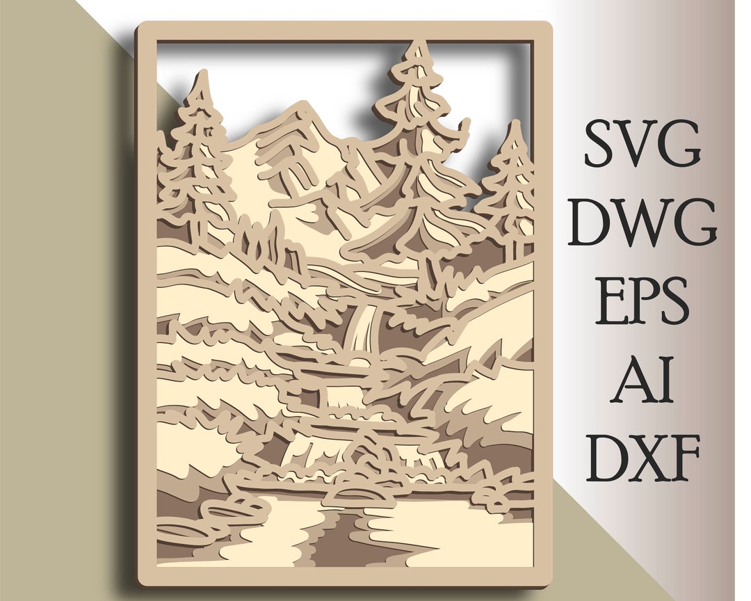 Nature Multilayer SVG/ Nature Cut File/ 3D Layer/ Plywood Cutting ...