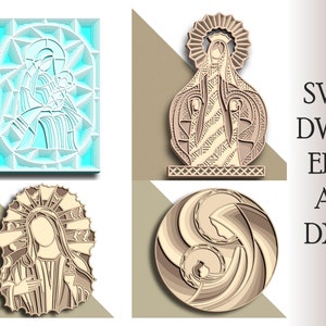 Virgin Mary Bundle Multilayer SVG/ Virgin Mary Bundle Cut File/ 3D ...