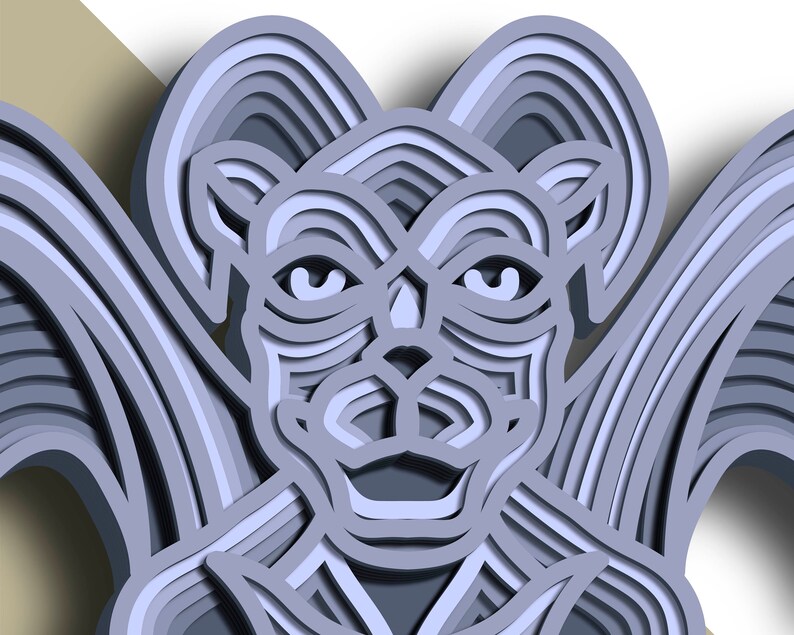 Gargoyle Multilayer SVG/ Gargoyle Mandala Cut File/ 3D Layer/ | Etsy
