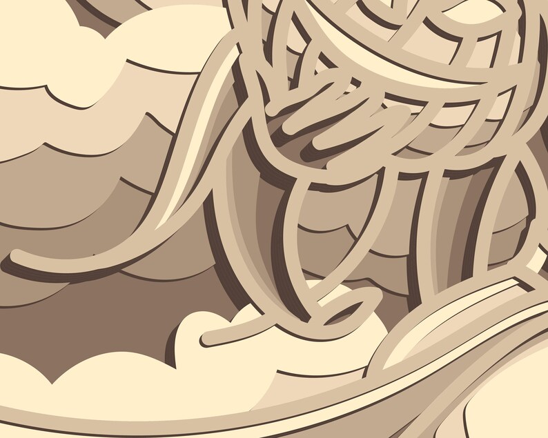 Witch 3D Multilayer SVG/ Witch Zentangle Cut File/ 3D Layer/ - Etsy