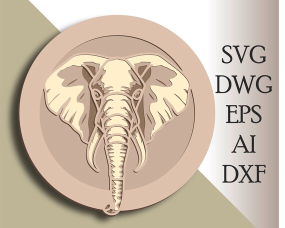 Elephant Multilayer SVG/ Elephant Cut File/ 3D Layer/ Plywood | Etsy
