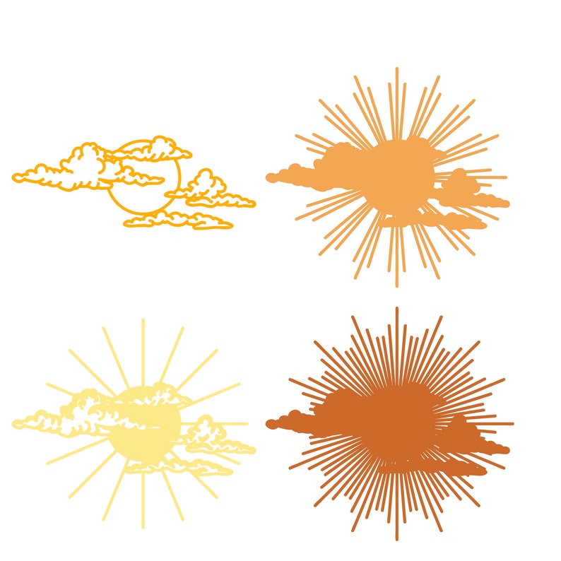 Sun Multilayer SVG/ Sun Cut File/ 3D Layer/ Plywood Cutting/ | Etsy