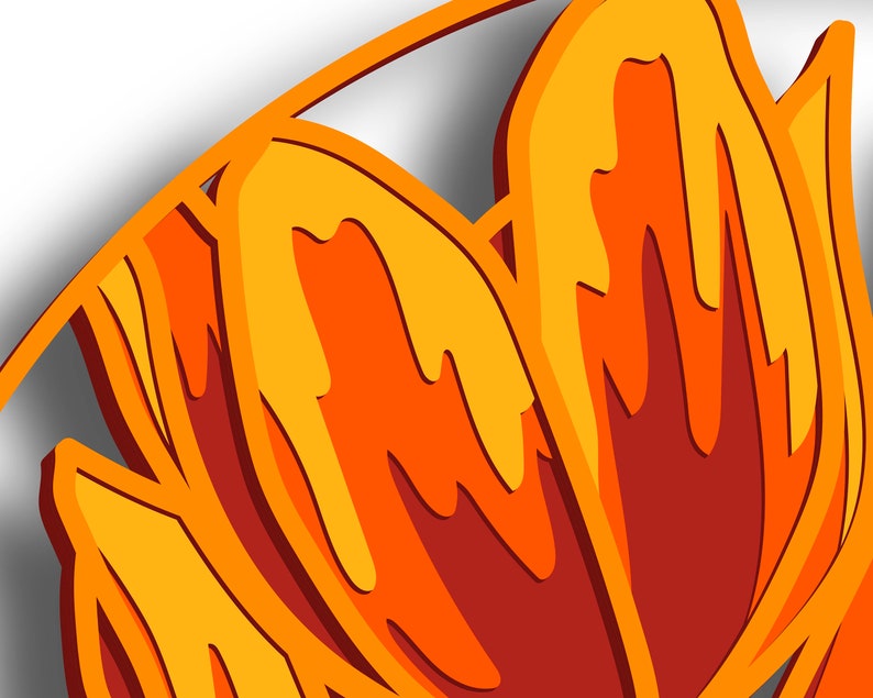 Tulip Multilayer SVG/ Tulip Cut File/ 3D Layer/ Plywood - Etsy