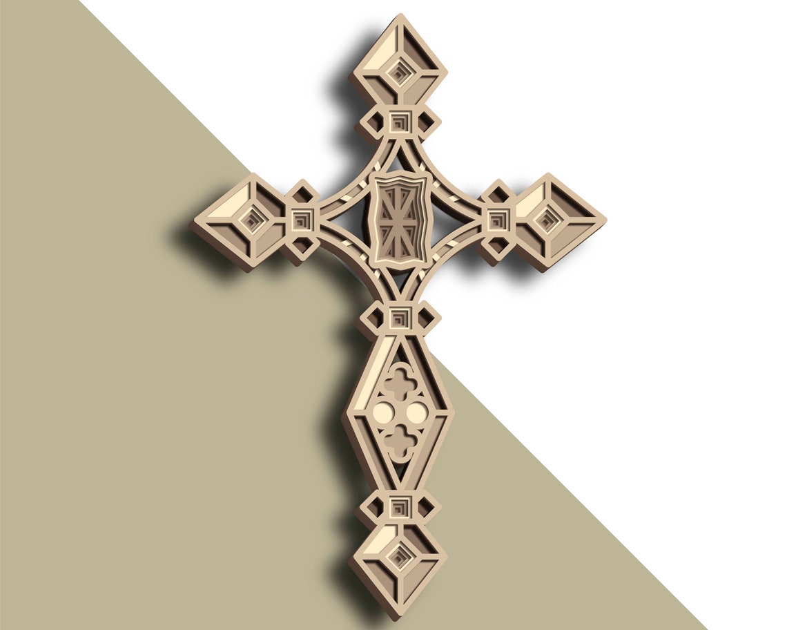 Cross Multilayer SVG/ Cross Cut File/ 3D Layer/ Plywood - Etsy