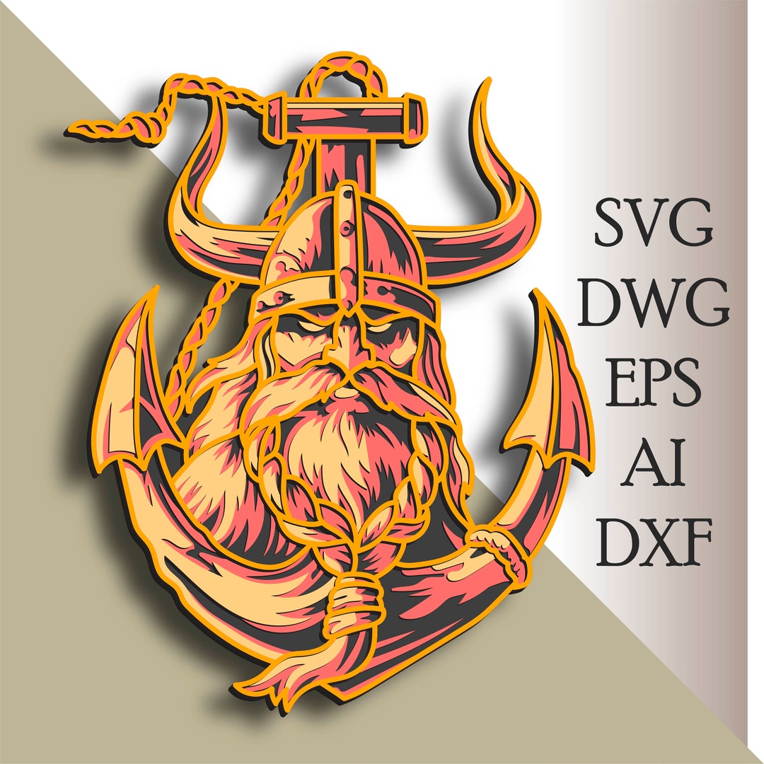 Viking Multilayer SVG/ Viking Cut File/ 3D Layer/ Plywood Cutting ...