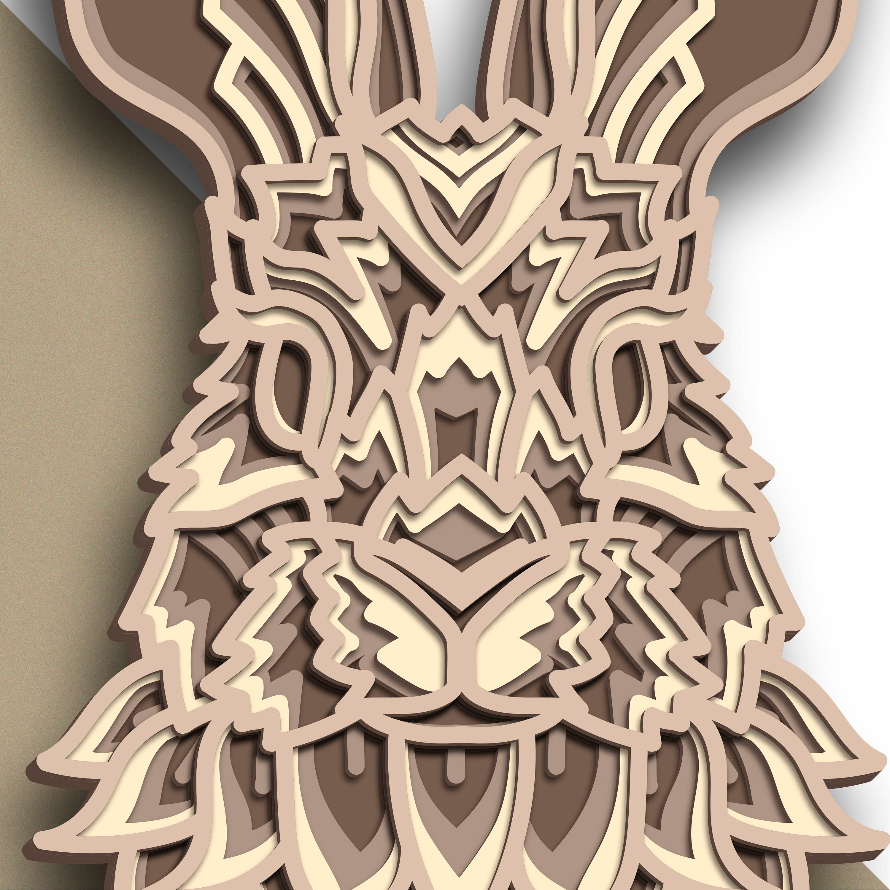 Rabbit Multilayer SVG/ Rabbit Cut File/ 3D Layer/ Plywood - Etsy