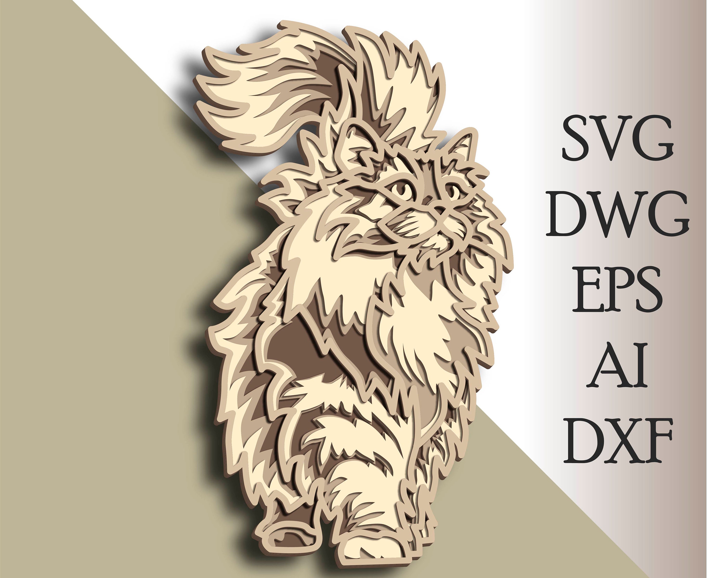 Cat Multilayer SVG/ Cat Cut File/ 3D Layer/ Plywood Cutting/ - Etsy ...