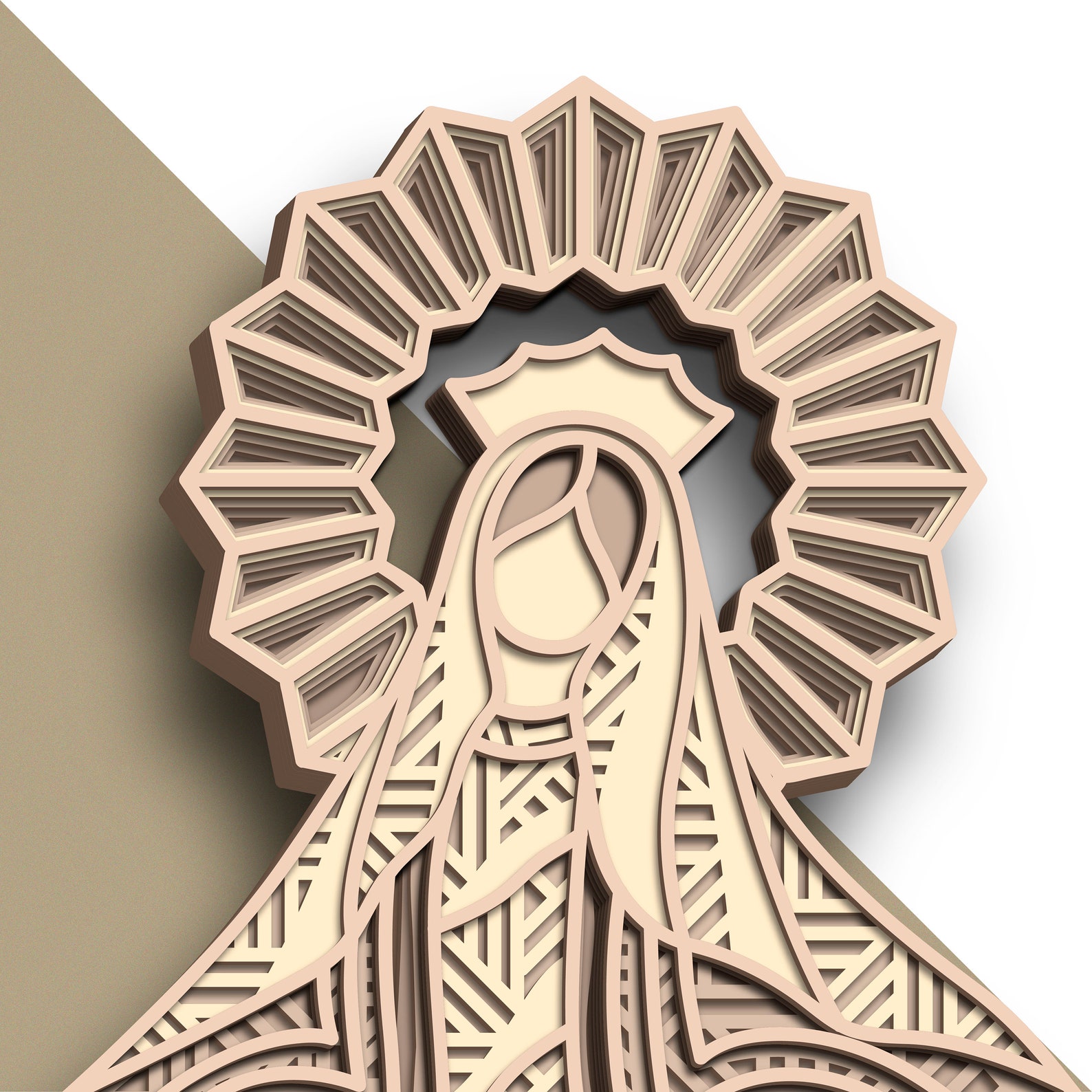 Virgin Mary Bundle Multilayer Svg/ Virgin Mary Bundle Cut File/ 3D ...