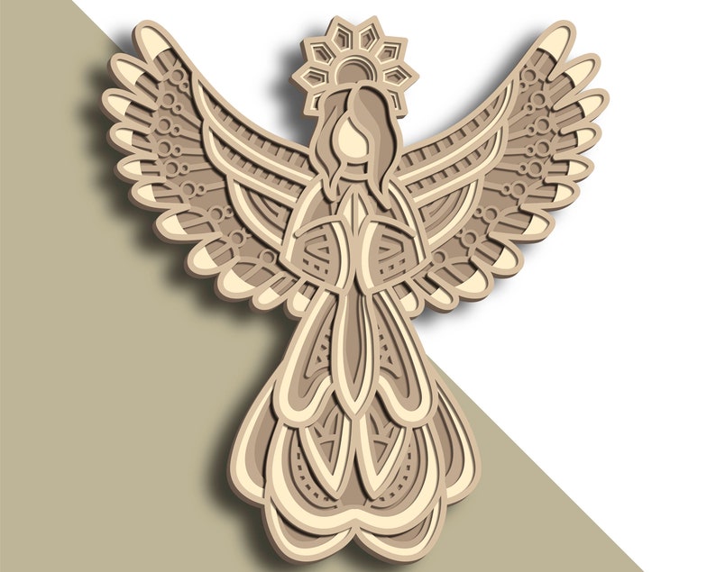 Christmas Angel Multilayer SVG. Laser Cut File - Etsy