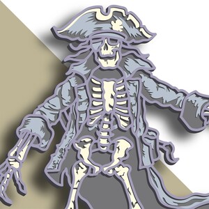 Pirate Multilayer SVG/ Pirate Mandala Cut File/ 3D Layer/ Plywood ...