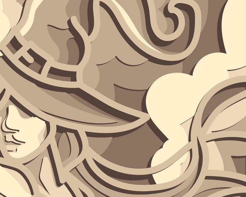 Witch 3D Multilayer SVG/ Witch Zentangle Cut File/ 3D Layer/ - Etsy