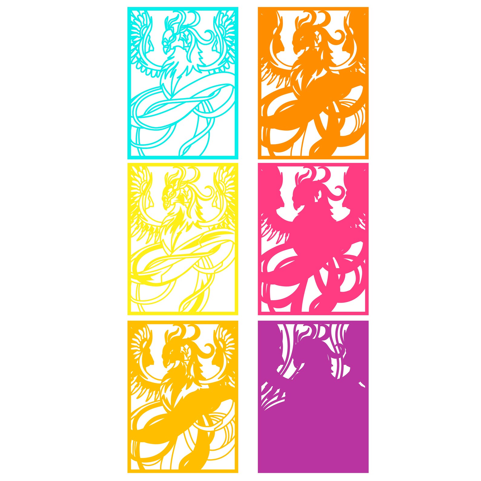 Phoenix Multilayer SVG/ Phoenix Cut File/ 3D Layer/ Plywood - Etsy