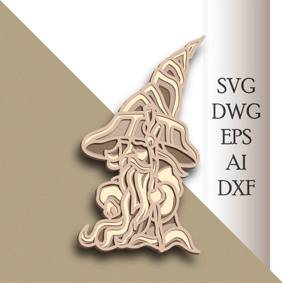 Magician Multilayer SVG/ Magician Cut File/ 3D Layer/ Plywood | Etsy