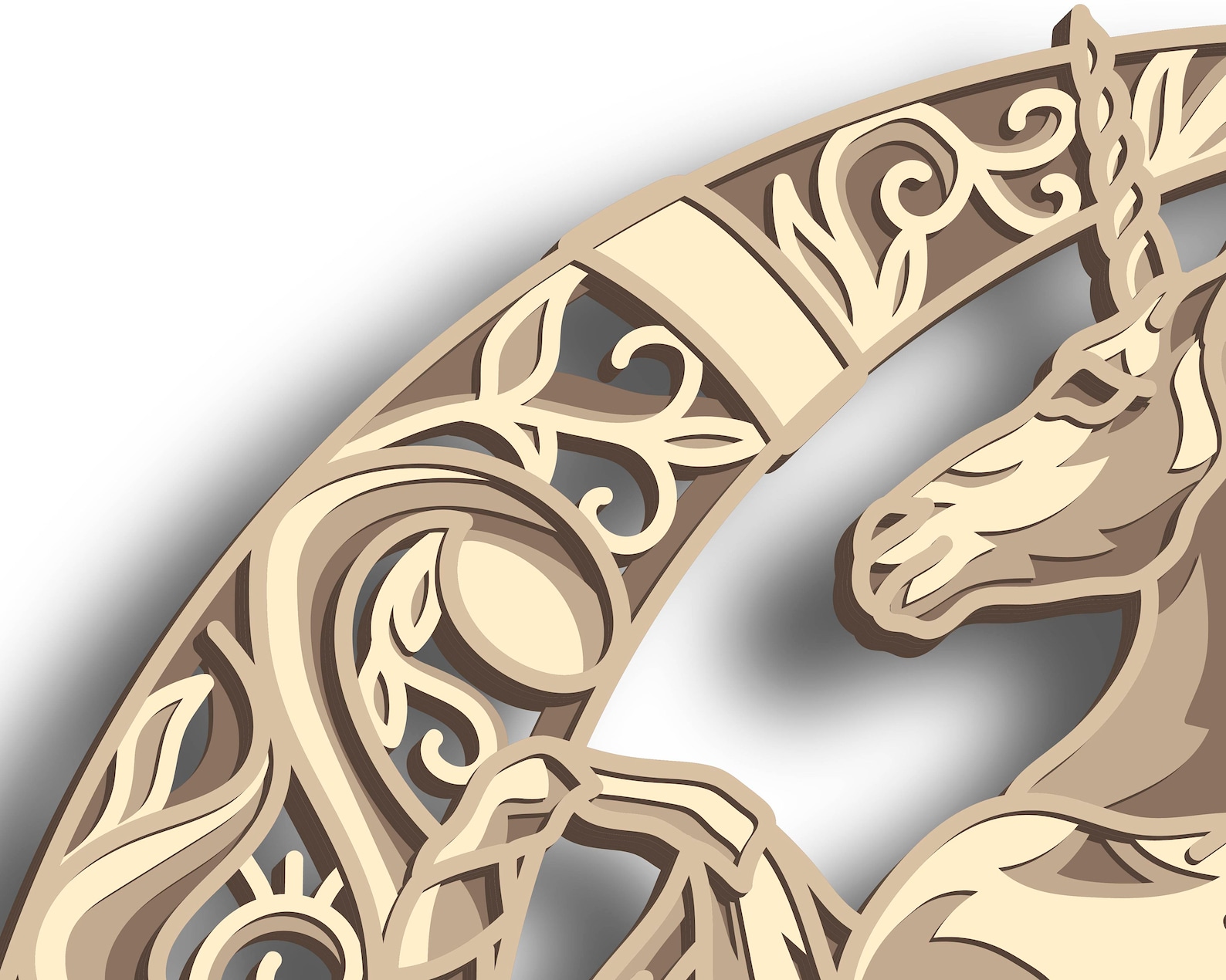 Unicorn 3D Multilayer SVG/ Unicorn Zentangle Cut File/ 3D - Etsy