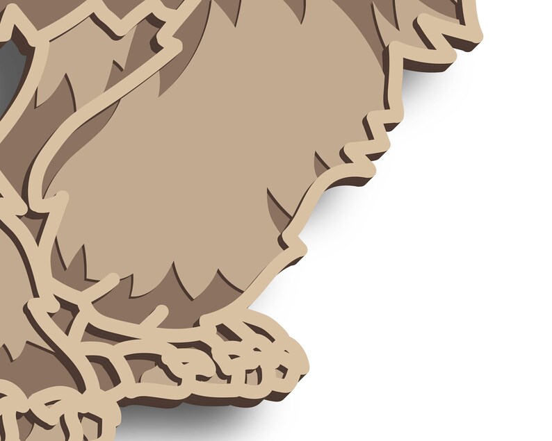 Badger Multilayer SVG/ Badger Cut File/ 3D Layer/ Plywood - Etsy