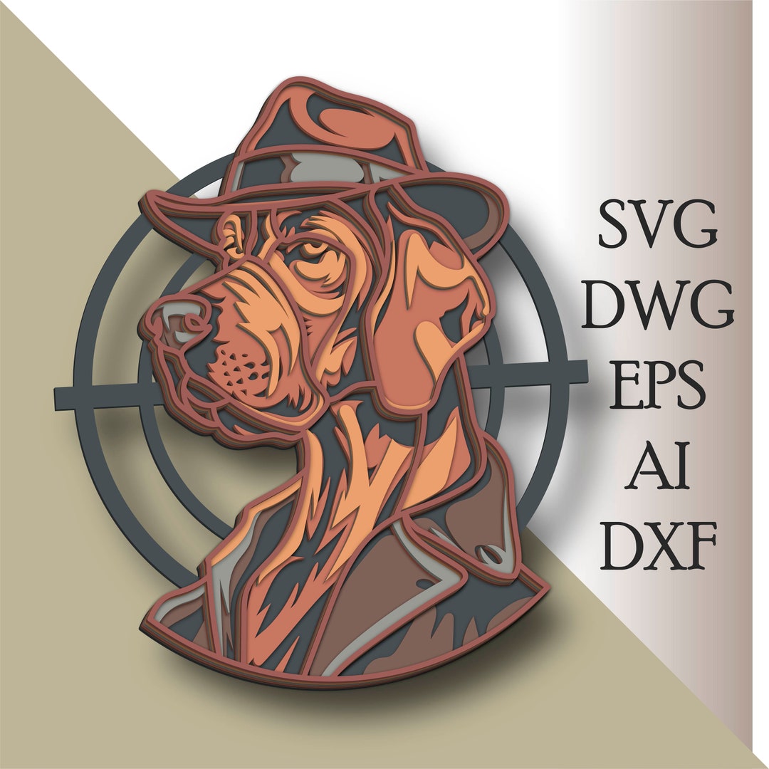 Rhodesian Ridgeback Multilayer SVG/ Rhodesian Ridgeback Cut File/ 3D ...