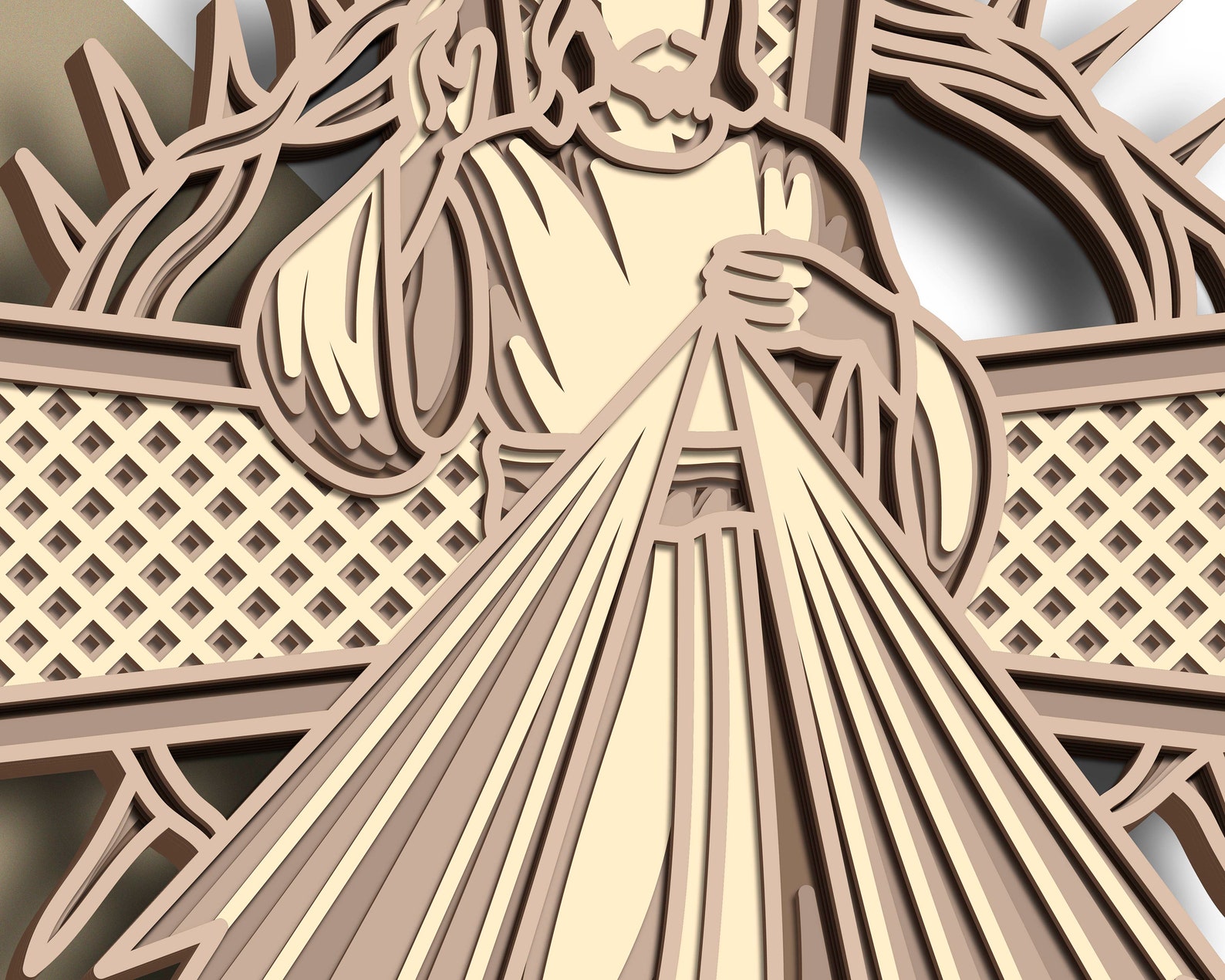 Divine Mercy Multilayer SVG/ Divine Mercy Cut File/ 3D Layer/ - Etsy Canada