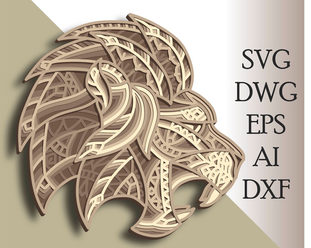 Leo Multilayer SVG/ Leo Cut File/ 3D Layer/ Plywood Cutting/ Paper ...