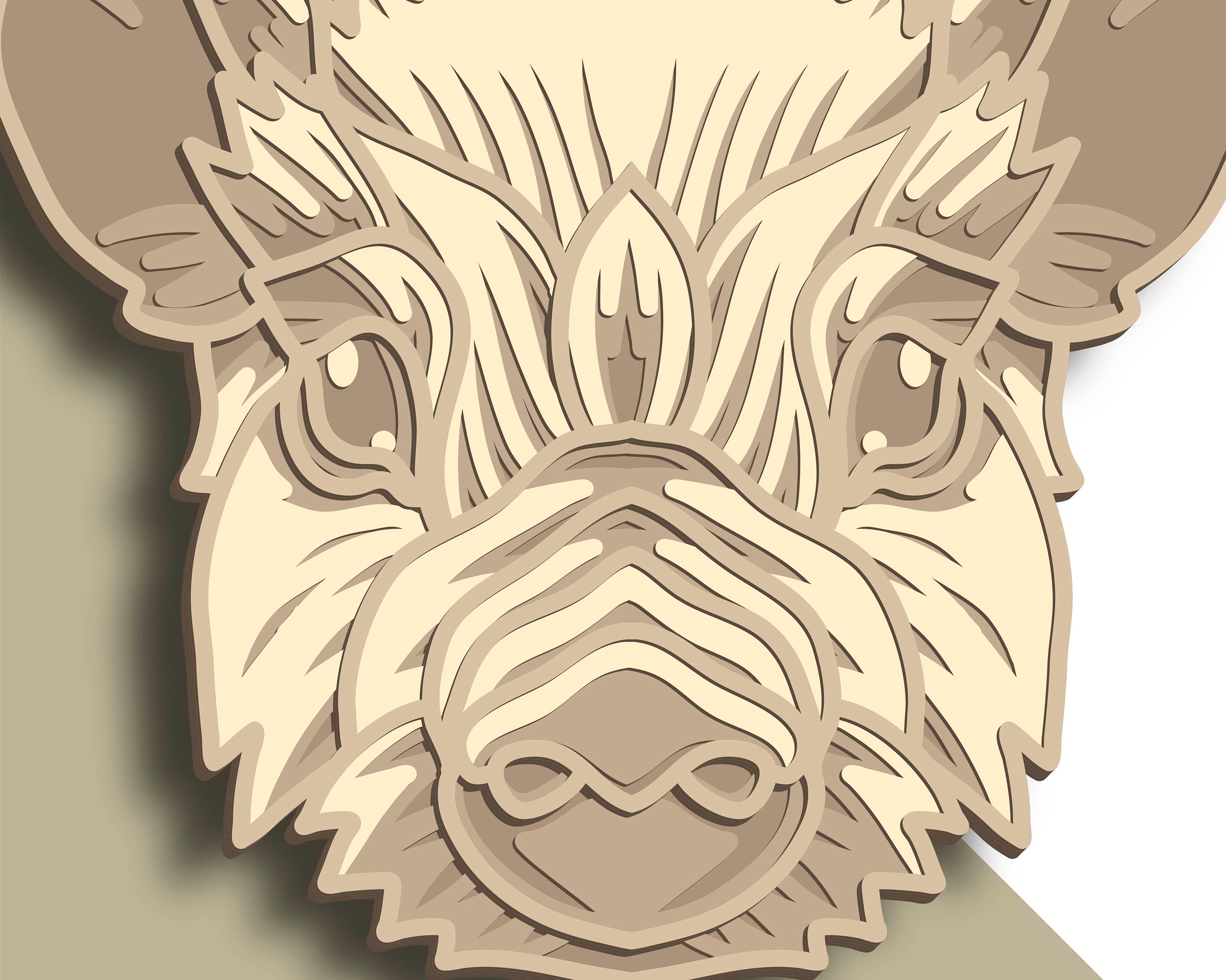 Pig Multilayer SVG/ Pig Cut File/ 3D Layer/ Plywood Cutting/ | Etsy