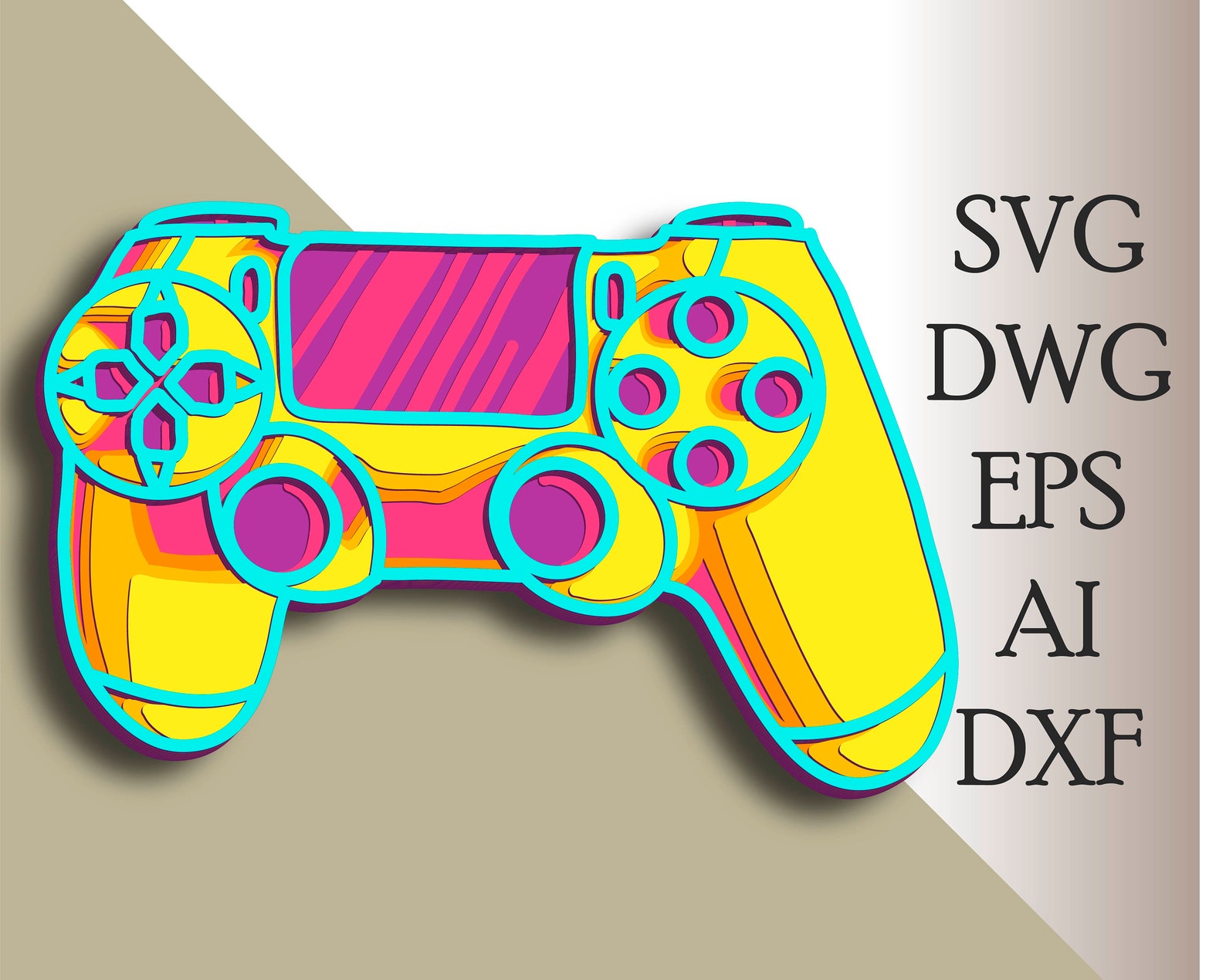 Gamer Multilayer SVG/ Gamer Cut File/ 3D Layer/ Plywood - Etsy