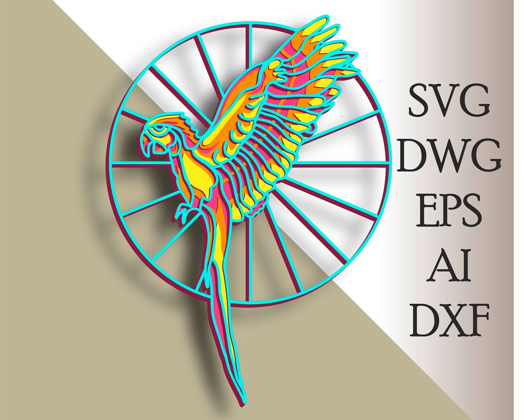 Parrot Multilayer SVG/ Parrot Cut File/ 3D Layer/ Plywood Cutting ...