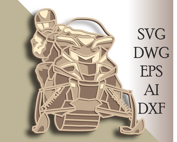 Snowmobile Multilayer SVG/ Snowmobile Cut File/ 3D Layer/ | Etsy