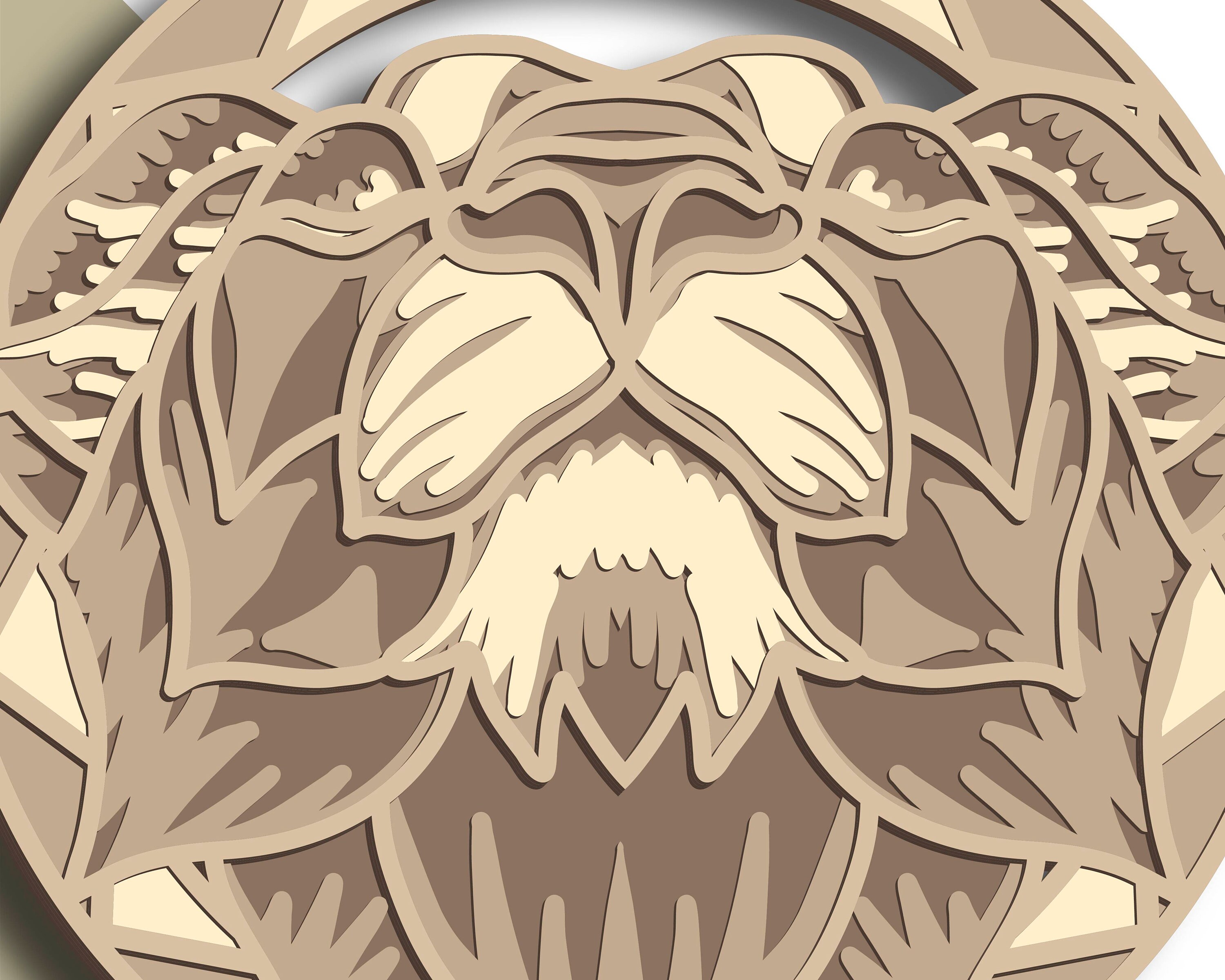 Lion Bundle Multilayer Svg/ Lion Bundle Laser Cut File/ 3D Layer ...